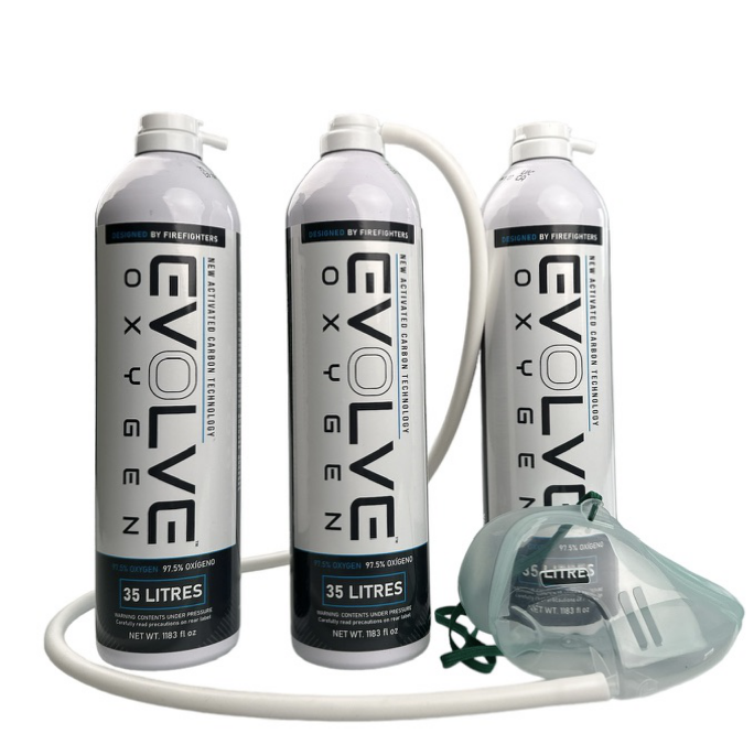Evolve oxygen 3x 35L met masker | Zuurstofexpert